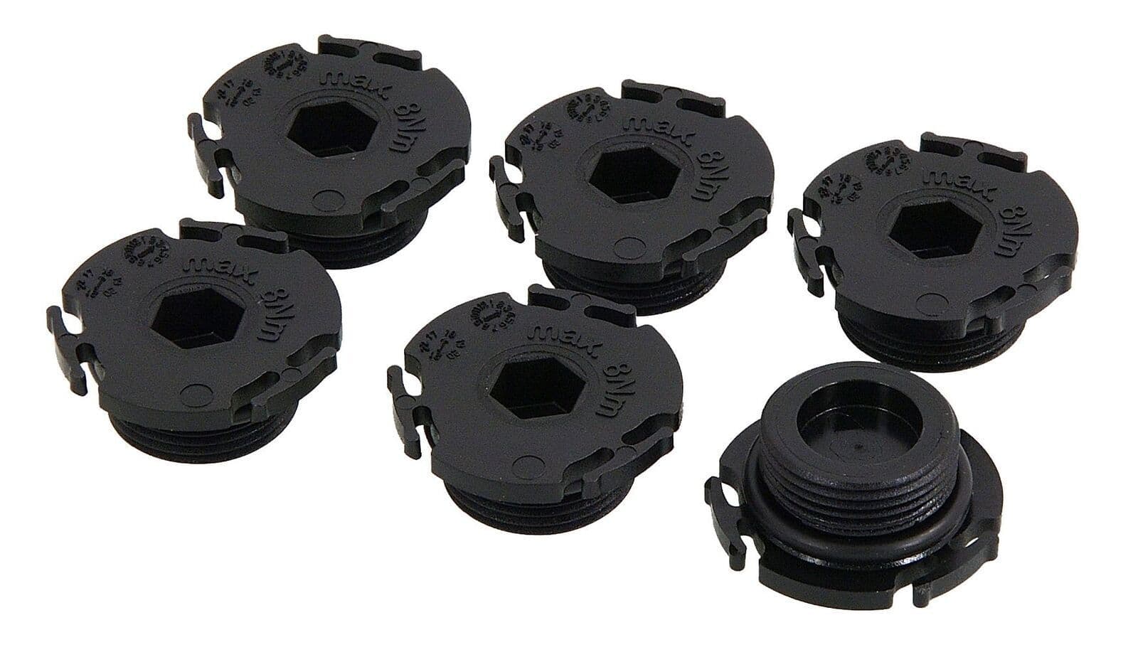 Bmw Replacement Nylon Oil Drain Sump Plug Key Set 6Pc Pa6-Gf12 Plugs ...