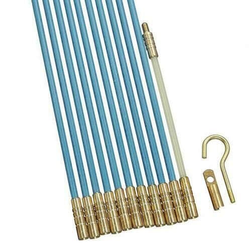 Cable Rods Access Kit 10 X 30Cm Electricians Draw Puller Wires