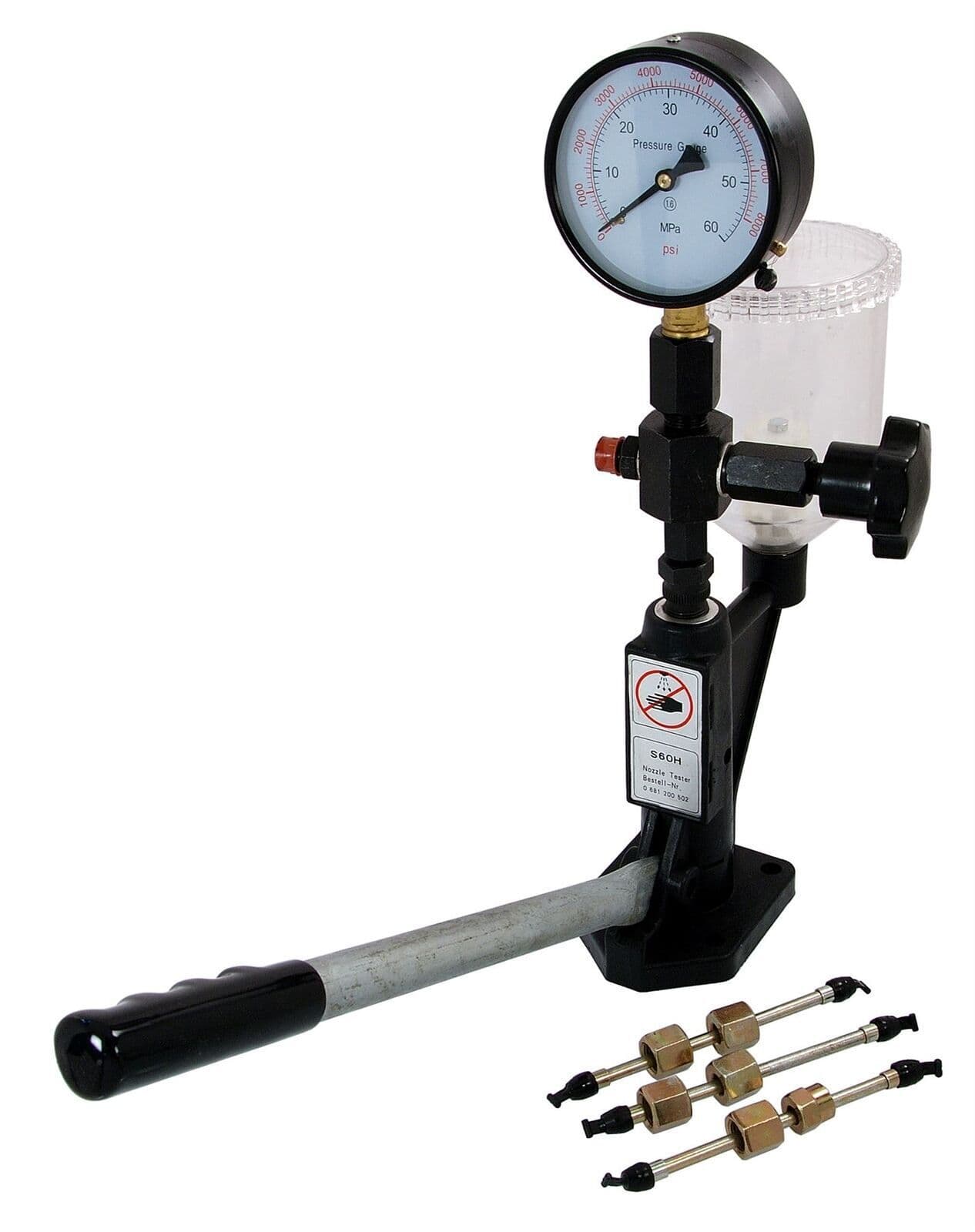 Diesel Injector Nozzle Tester & x28;0-600 Bar& x29; Pressure Gauge