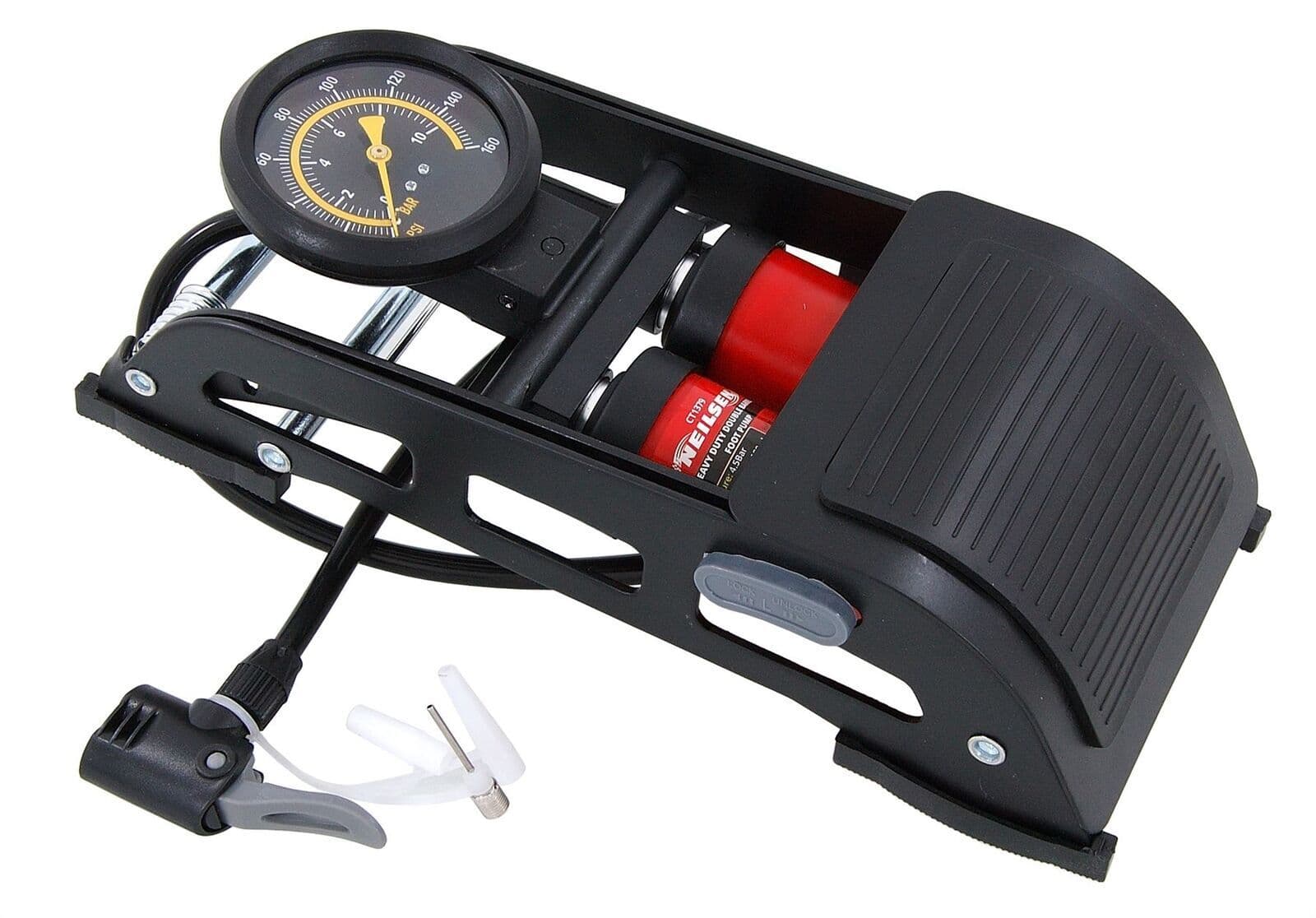 Double Barrel Cylinder Air Inflator Foot Pump