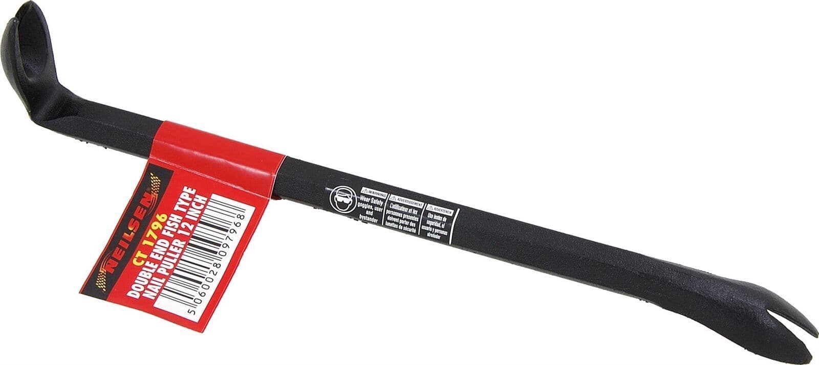 Double End Fish Type Pry Crow Lever Bar Wrecking Puller Pulling Tool 12"