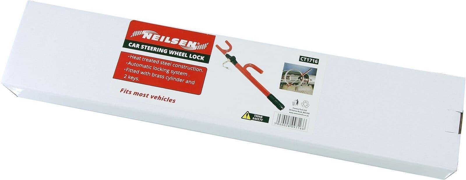 Extendable Security Steering Wheel Lock Double Hook