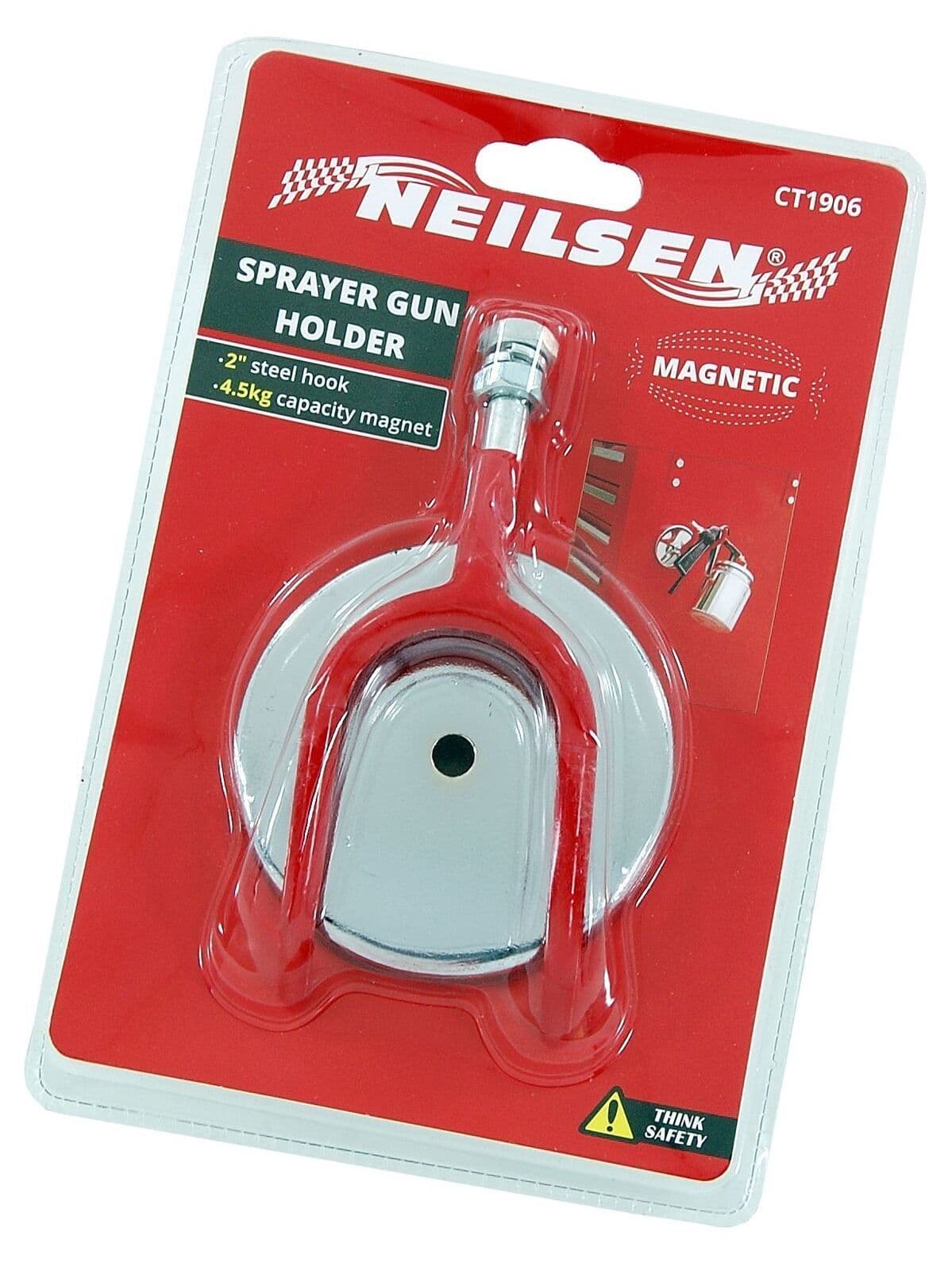 Gravity Feed Spray Gun Magnetic Holder Locker Hook Metal Steel Bracket