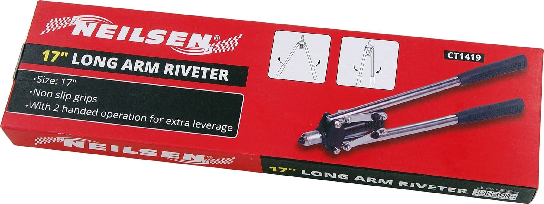 Heavy Duty 17& x22; Long Arm Hand Rivet Gun Pop Riveter Tool