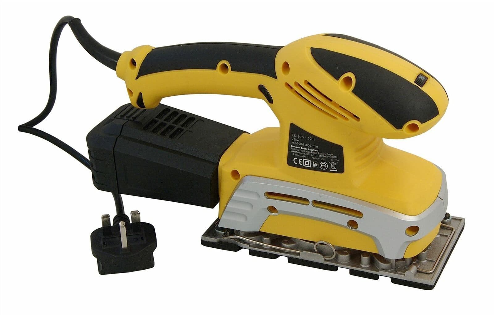 Heavy Duty 220W 90 X 187mm Electric Detail Palm Orbital Sander
