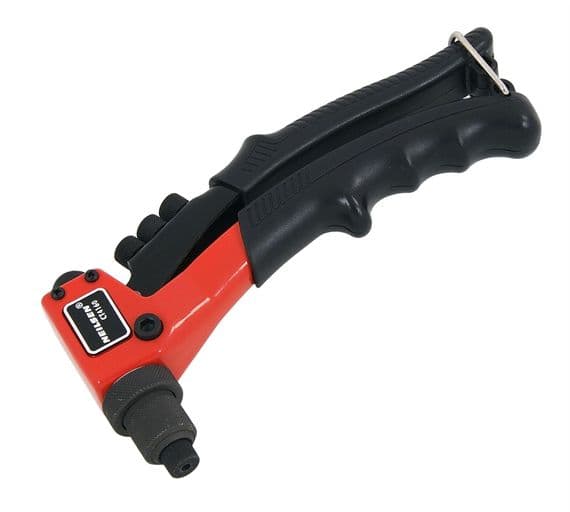 Heavy Duty Pop Rivet Riveting Gun Hand Riveter Tool 4 Head Nozzles