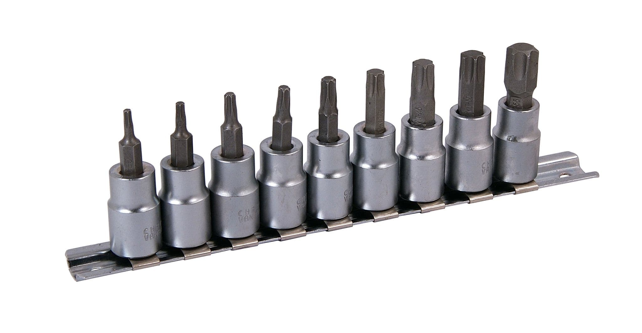 Internal Male Torx Bit Star Socket Set 3/8 Dr T10 - T55