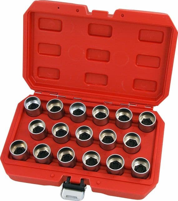 Land Rover Locking Wheel Nut Rim Master Key Set 17 Pc Sizes A To Q