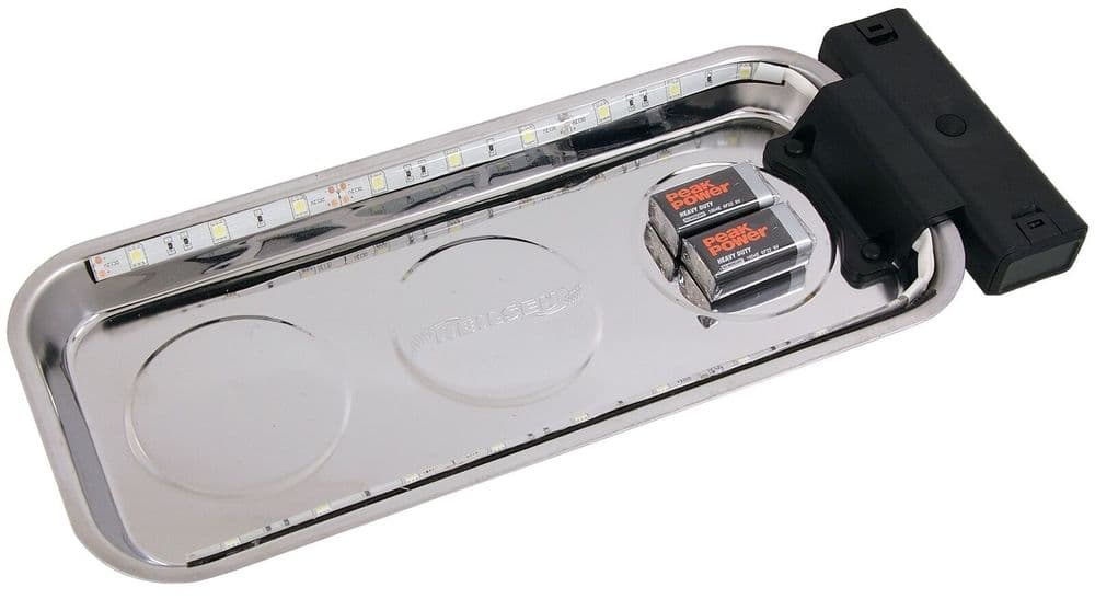 Led Magnetic Stainless Steel Parts Tray - 36Cm X 15Cm X 3mm