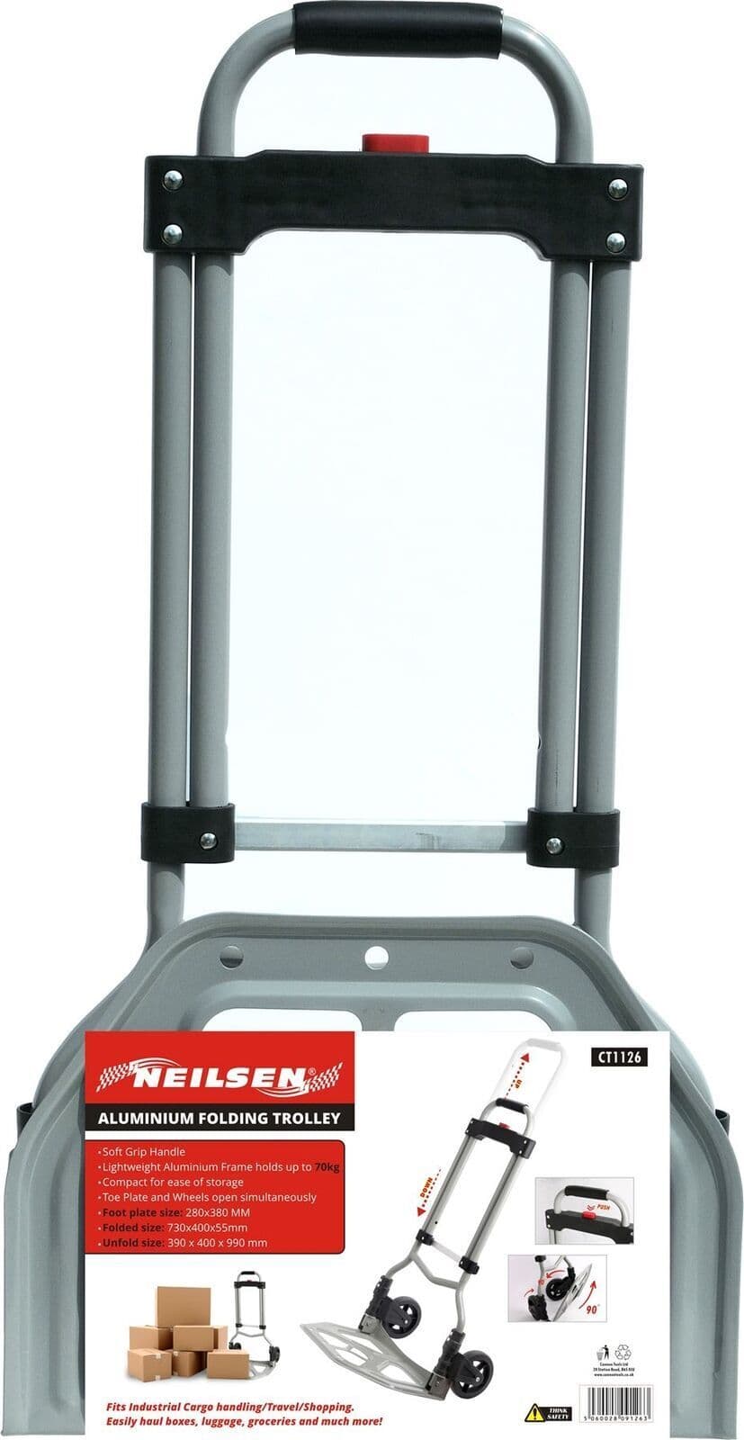 Light Weight Folding Hand Sack Truck Trolley Cart 70Kg