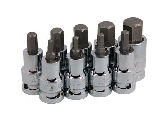 Metric Allen Key Socket Set 1/2" Drive 9Pc