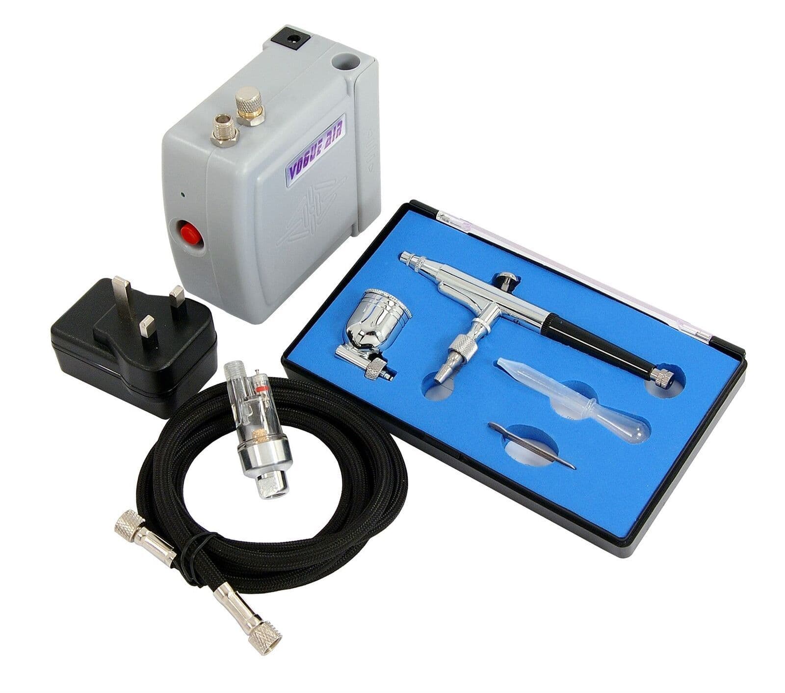 Mini Air Compressor And Dual Action Air Brush Touch-Up Kit