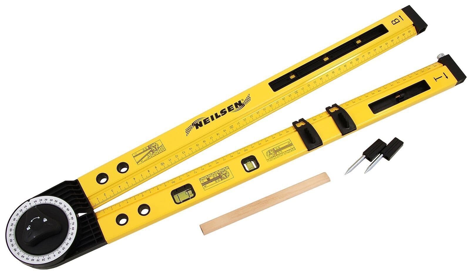 Multi Angle Finder Measuring Marking Ruler Protractor Spirit Level 20"