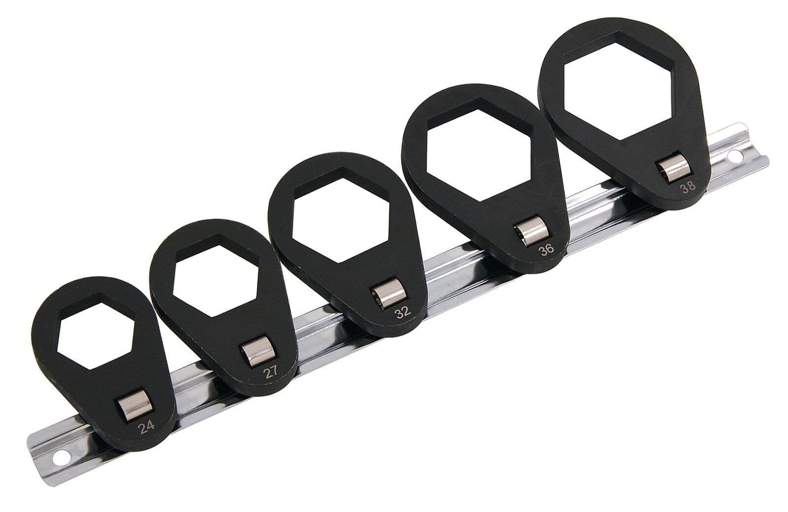 Oil Filter Socket Offset Wrench Set 5Pc 24 27 29 32 36 & 38mm