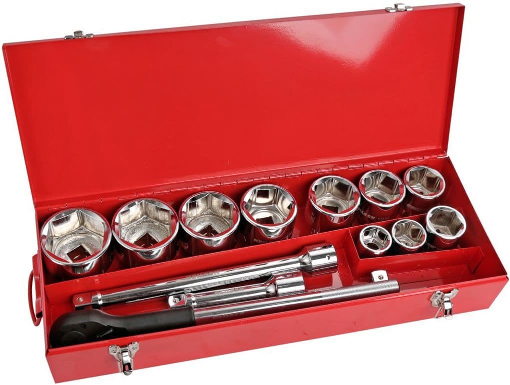 Professional Ratchet Socket Tool Set 1& x22; 15 Pcs Storage Case 36mm ...