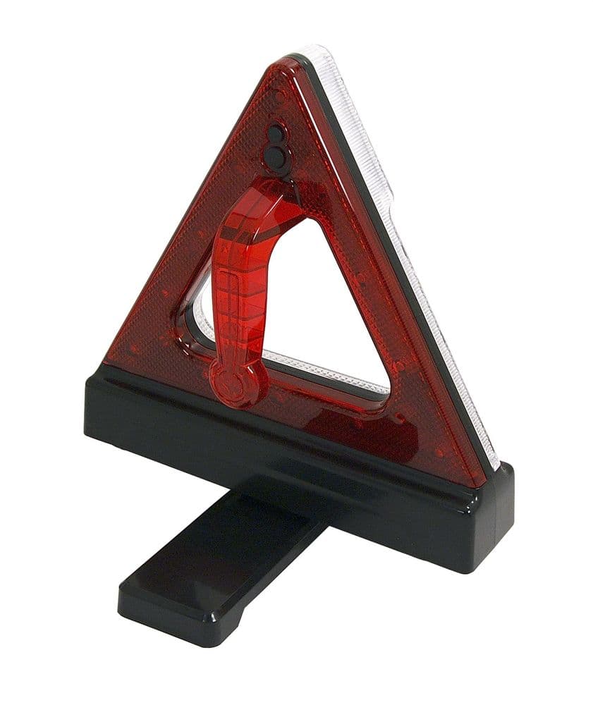 Rechargeable 24 Led Warning Triangle & Work Light Flashing Red Light