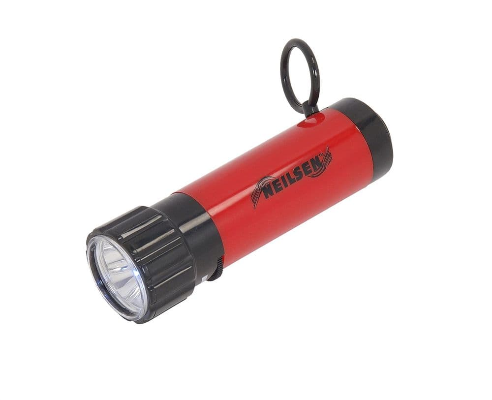 Rechargeable Led Flashlight Torch With Pull Cord Charger