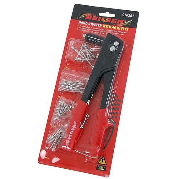 Rivet Gun Pop Rivet Heavy Duty With 4 Nozzles And 40 Rivets