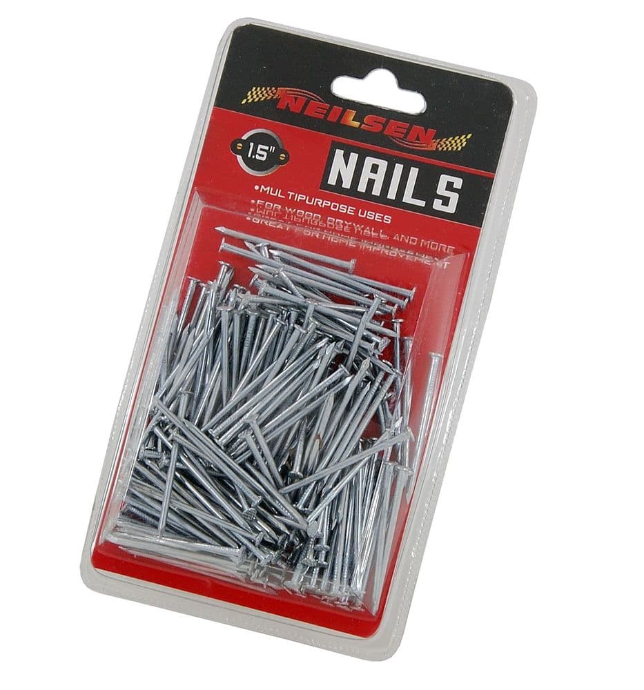 Round Head Nails For Wood In Blister Pack 1 5& x22; Inch