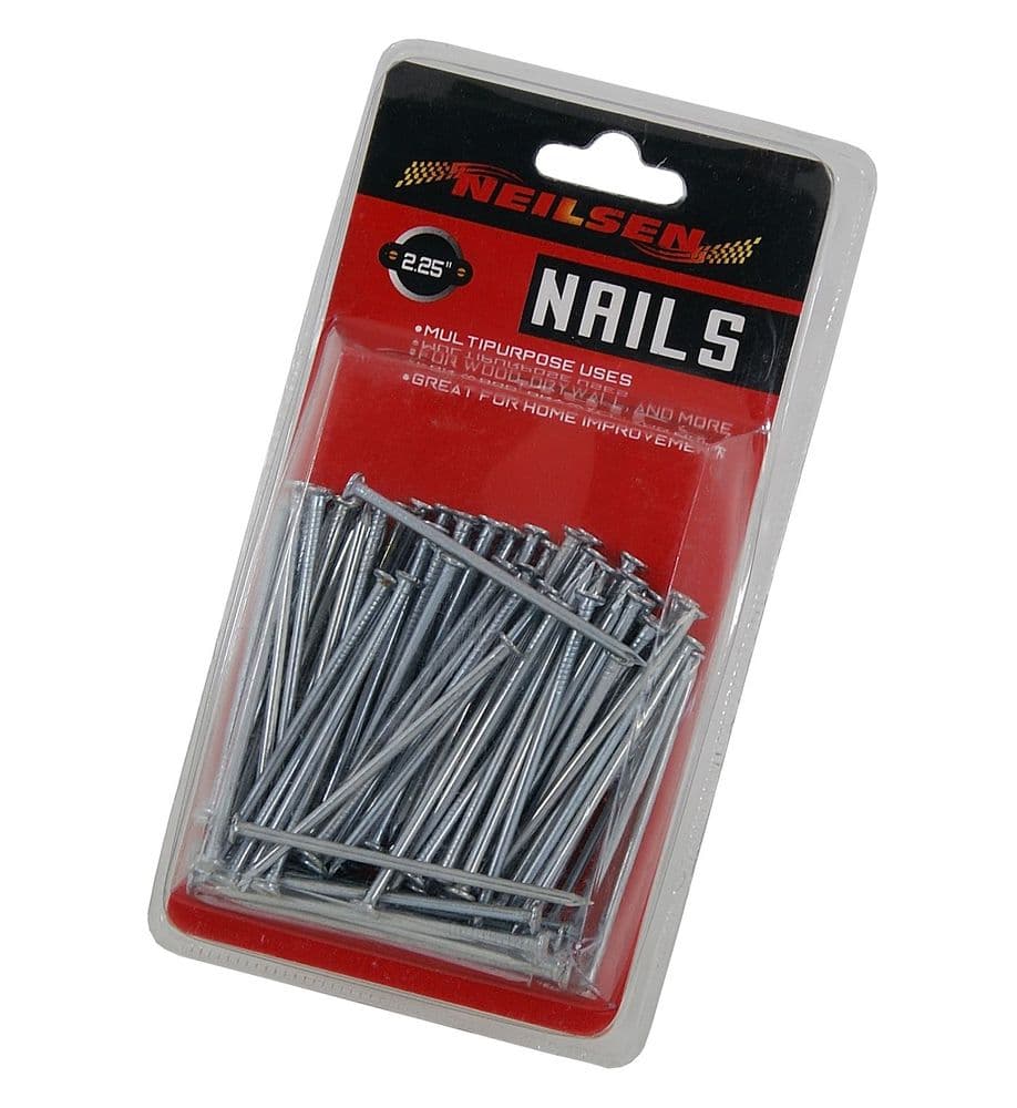 Round Head Nails For Wood In Blister Pack 2 25& x22; Inch