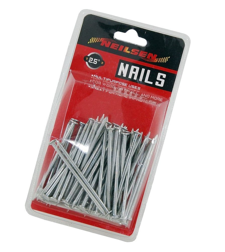 Round Head Nails For Wood In Blister Pack 2 50& x22; Inch