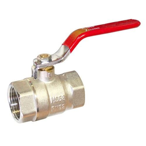 Brass Ball Valve BSPP Red Lever