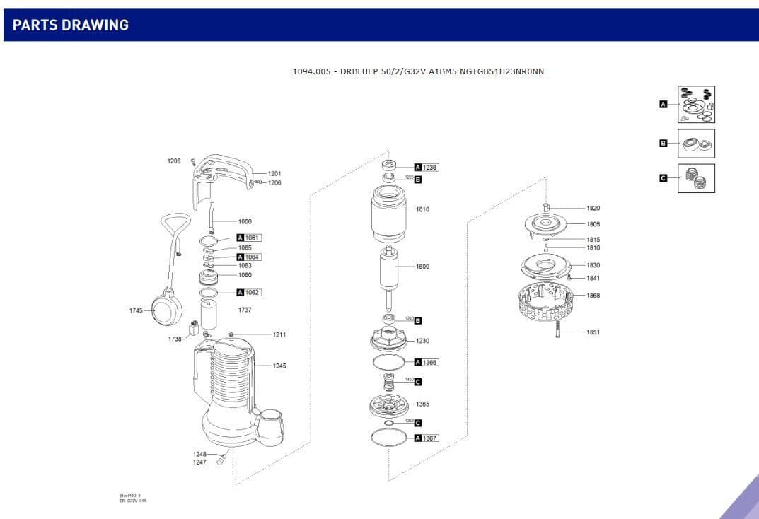 Zenit DR Blue Professional Drainage Pump