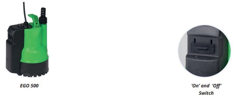 Flat Surface Water Pumps Leisure Drain Pump (flat Top Twist On ) ;