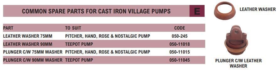 Cast Iron Village Hand Pump Range