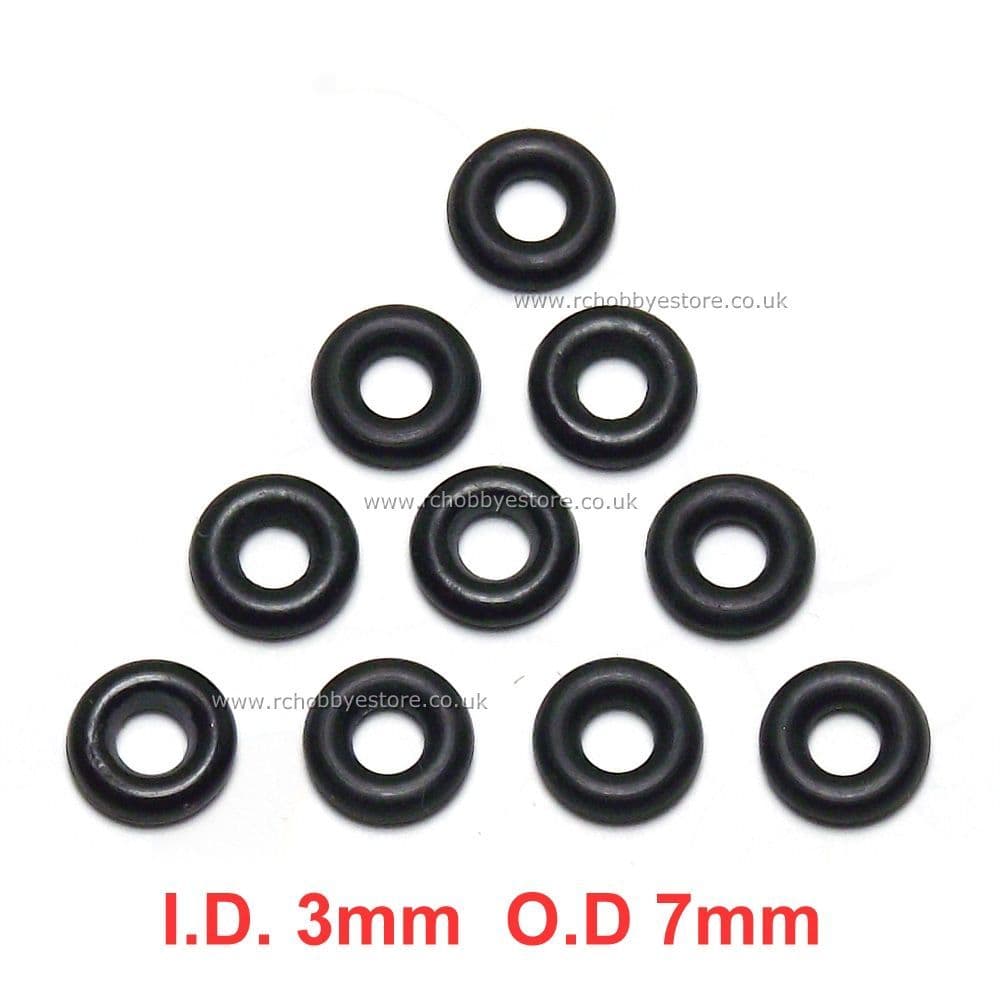 Drive shaft O-ring for 1/10th scale drive cups ID 3mm x OD 7mm