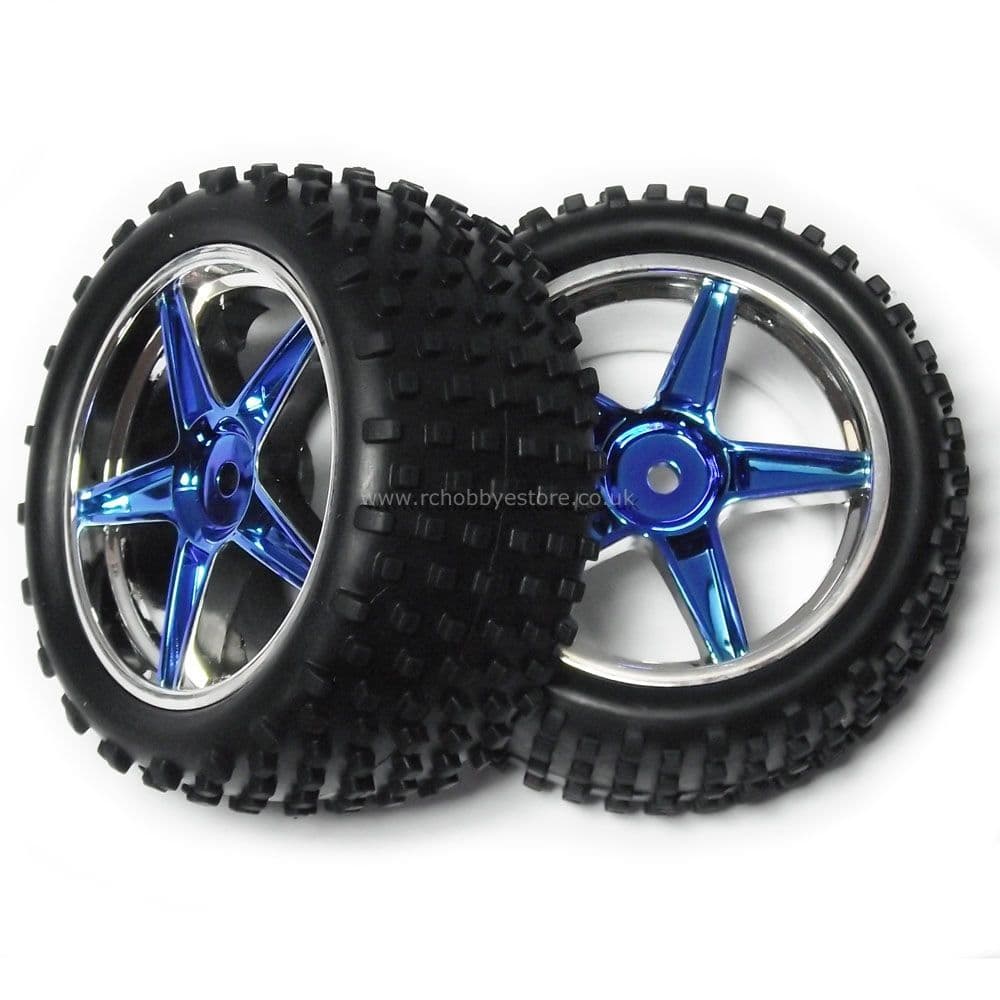 HSP 06026PB Rear 1 10 Buggy Wheels complete with Off-Road Tyres