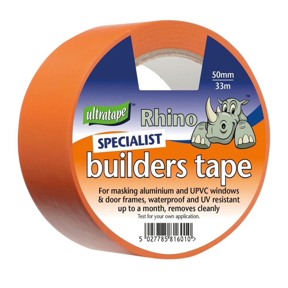 UltraTape Rhino Specialist Builders Tape 50mm x 33m Orange