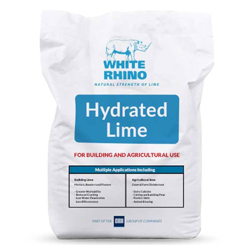 White Rhino Hydrated Lime 25KG Paper Bag