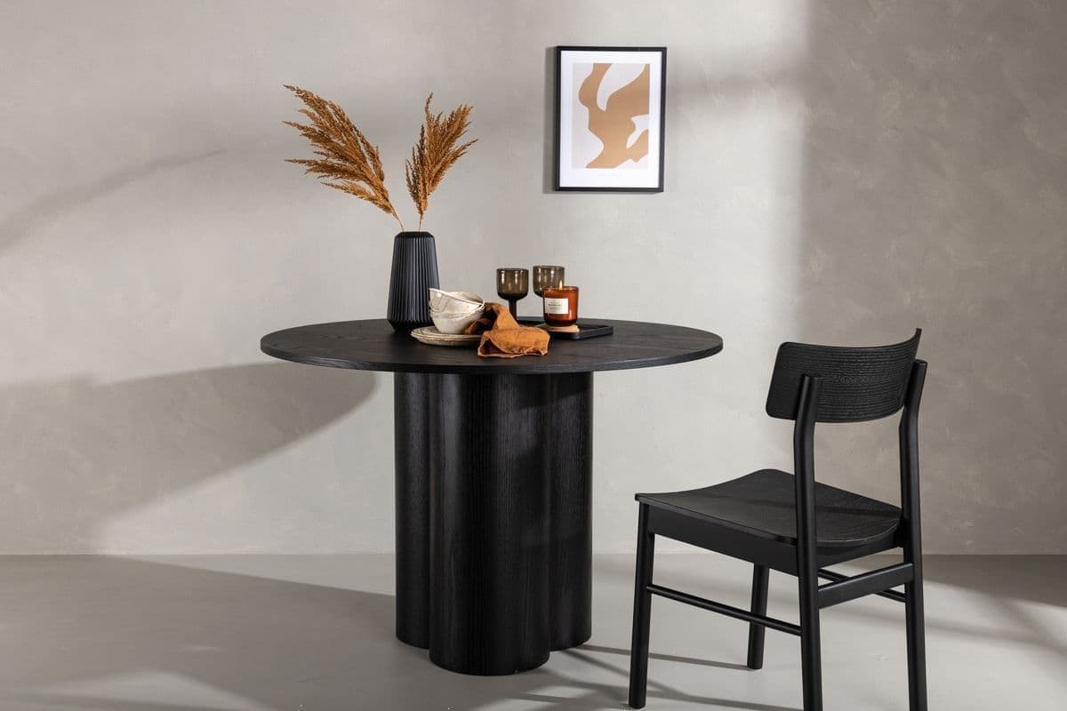 Olivia Black Round Dining Table