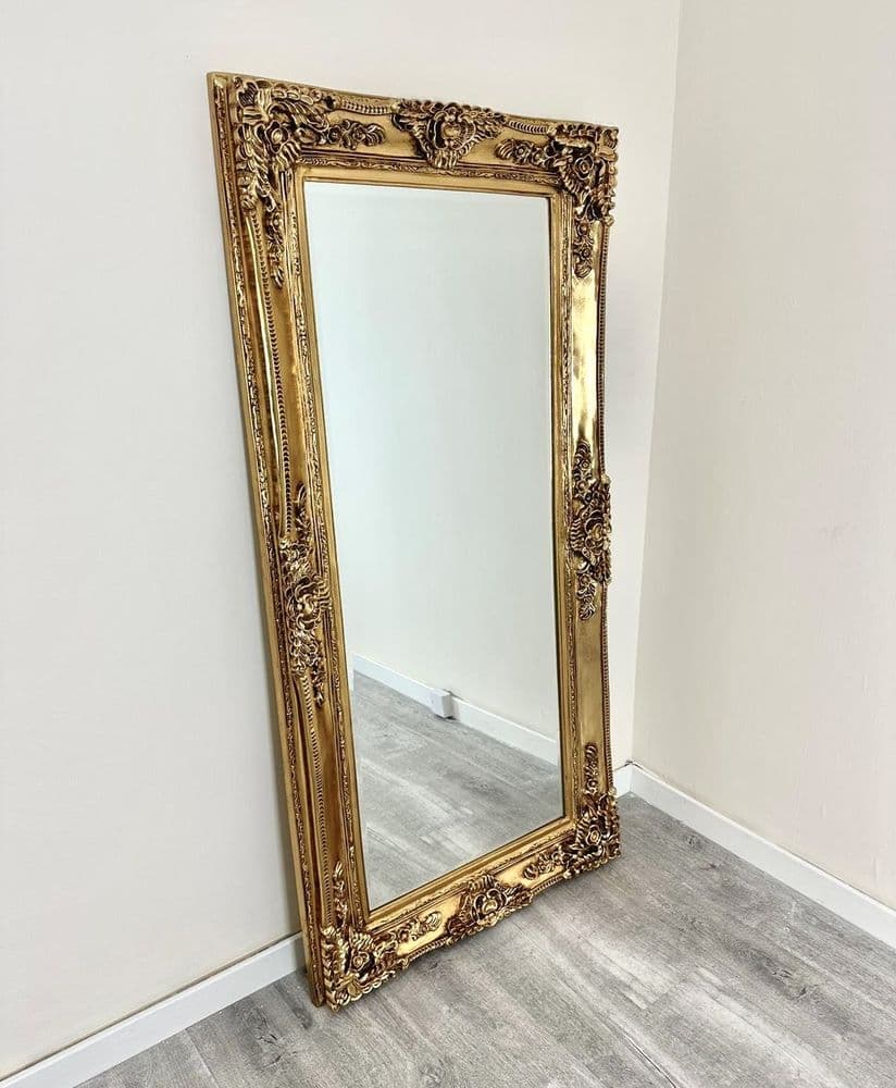 204cm X Large Vintage Design Mirror In Gold