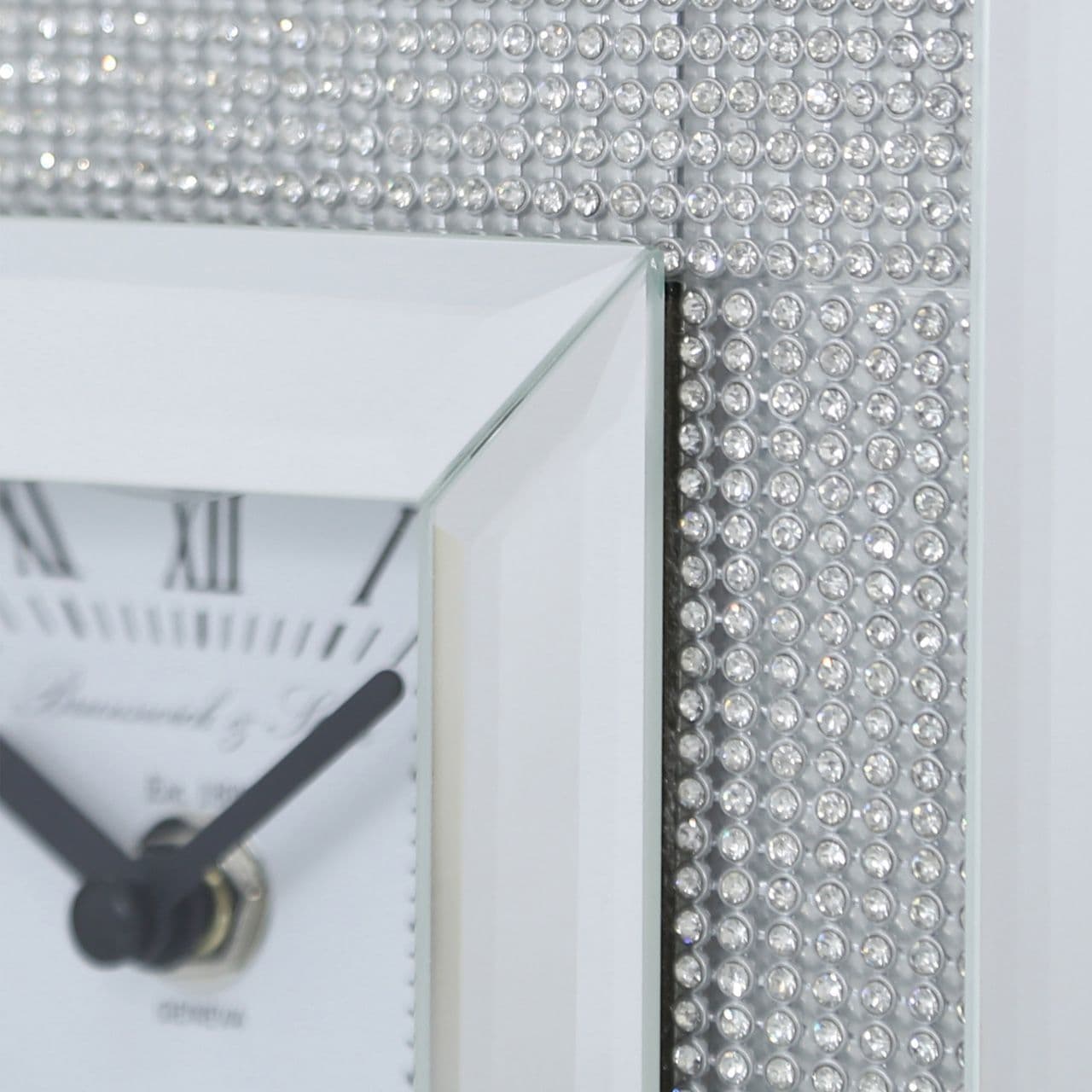 20cm Glitz Mirror Table Clock