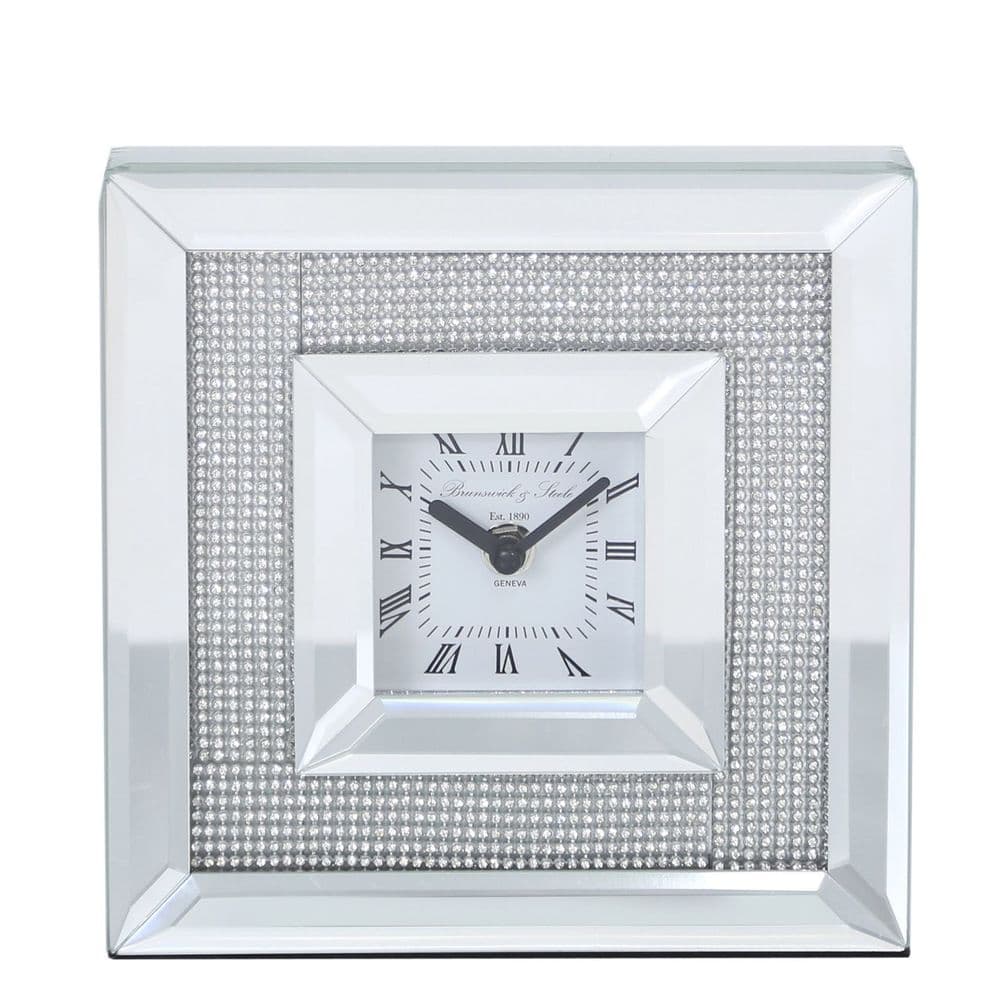20cm Glitz Mirror Table Clock