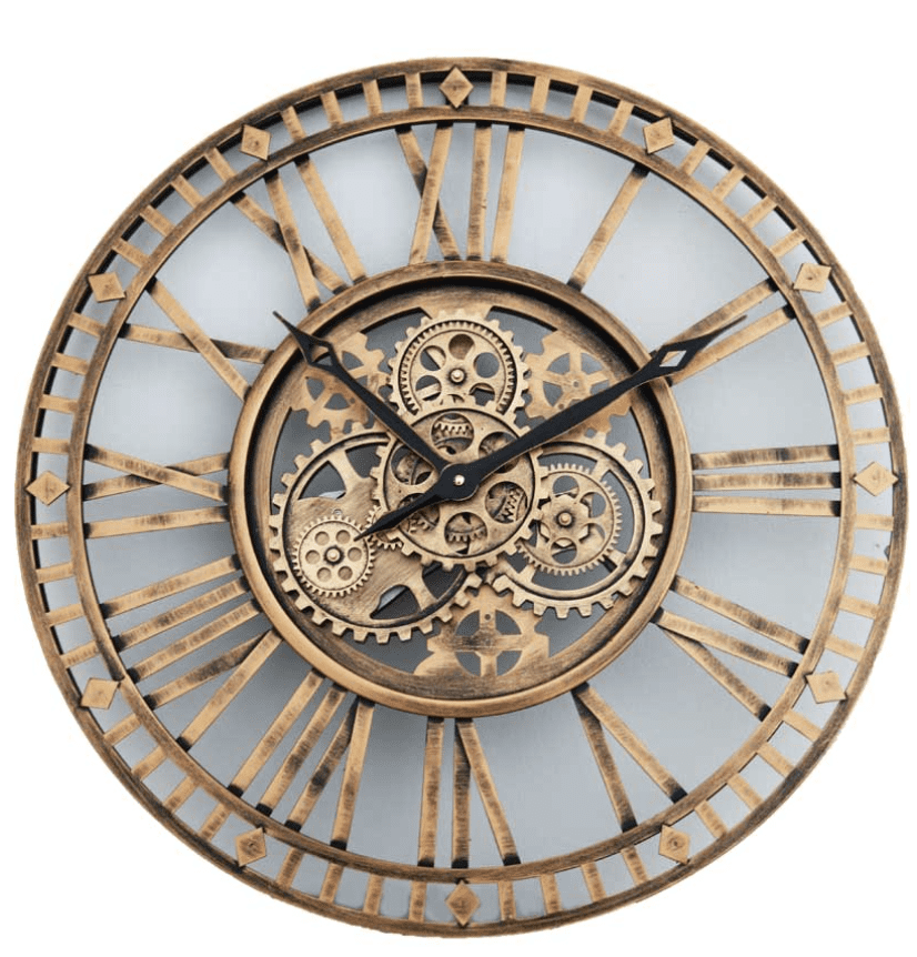60Cm Roman Numeral Round Metal Wall Clock
