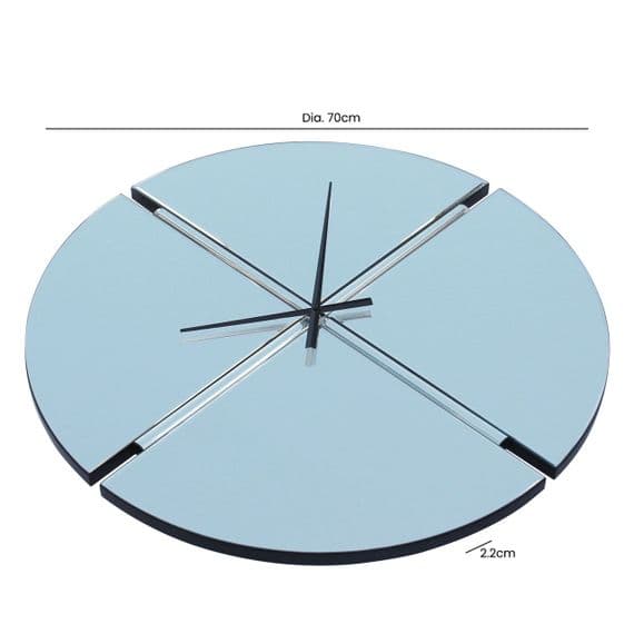 70cm 4-Part Mirror Wall Clock