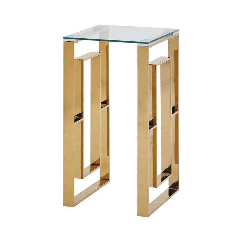 Amex Gold Clear Glass Telephone Table