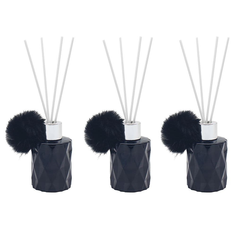 Black Pom Pom Diffusers Set Of 3