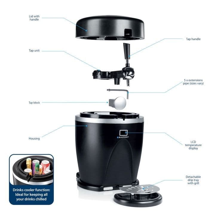 Blaupunkt 2-in-1 Draught Beer Dispenser & Cooler
