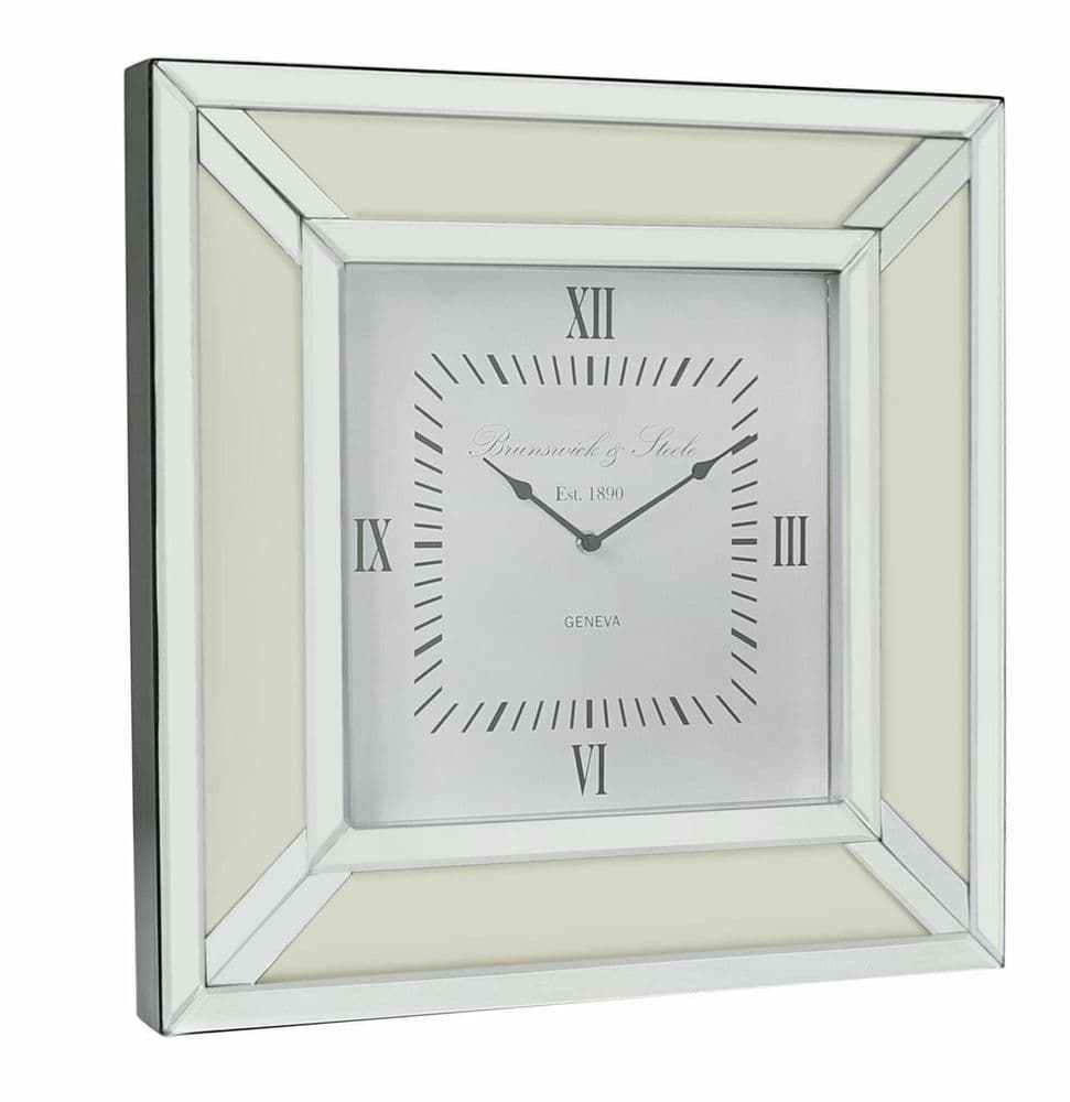 Cream Eton Mirror Wall Clock