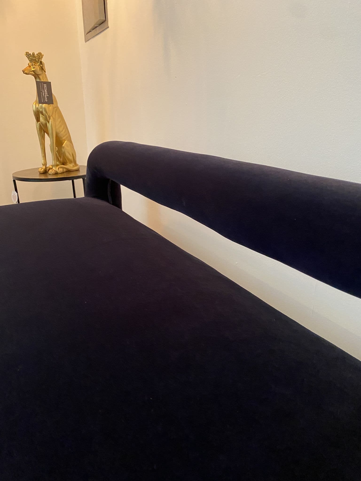 Cyla Low Back Dining Bench Vintage Blue Velvet