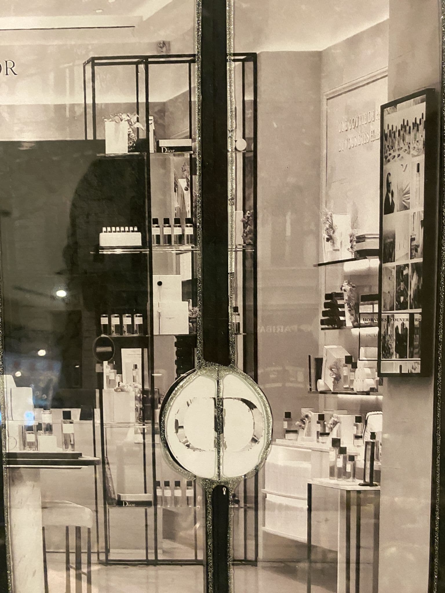 Dior Shop Front Blossom Tree Wall Art Mirror Frame 85Cm X 85Cm