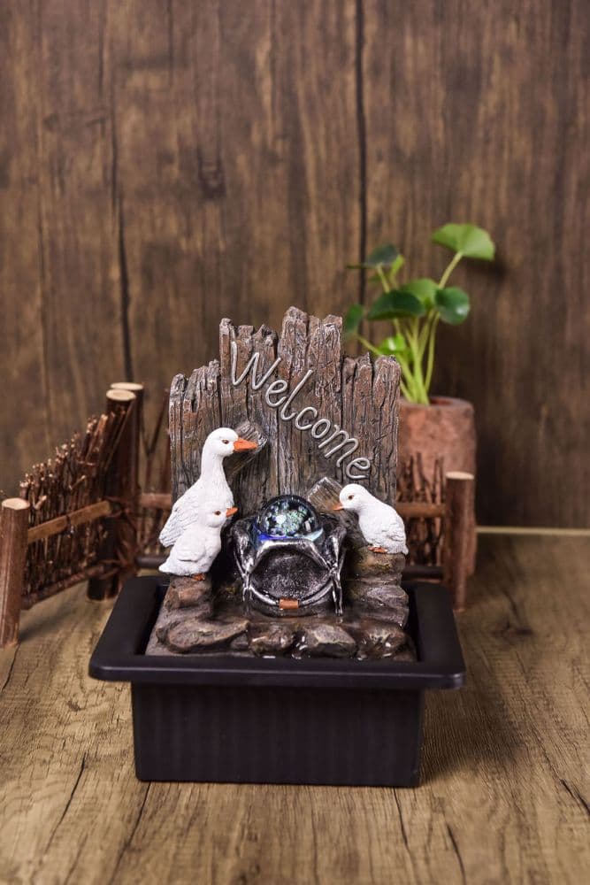 Duck Family Fountain Water Feature