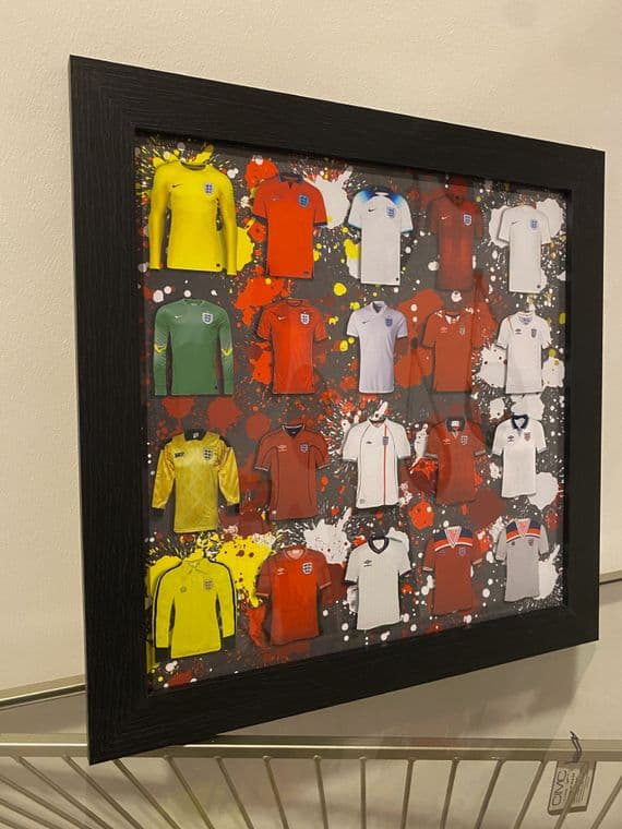 England Football Strip Collection 47Cm X 47Cm