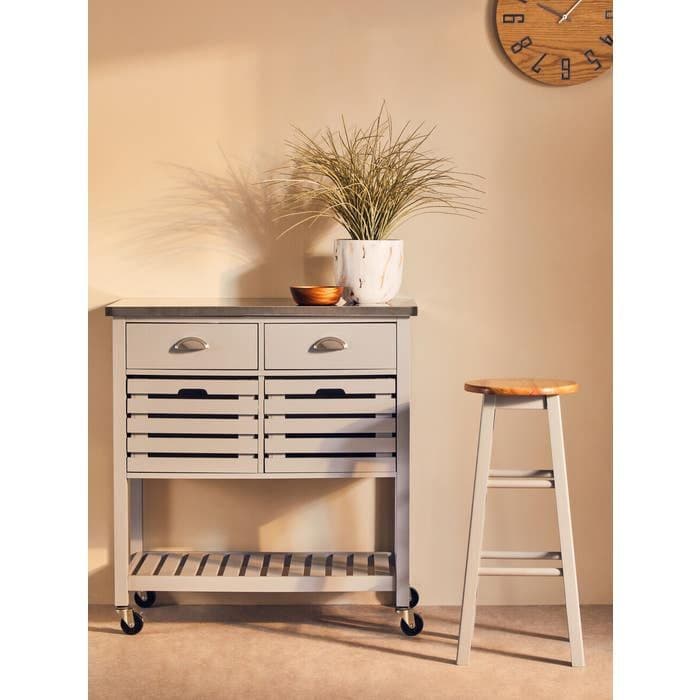 Frankfurt Grey Kitchen Trolley Home Luxe Interior
