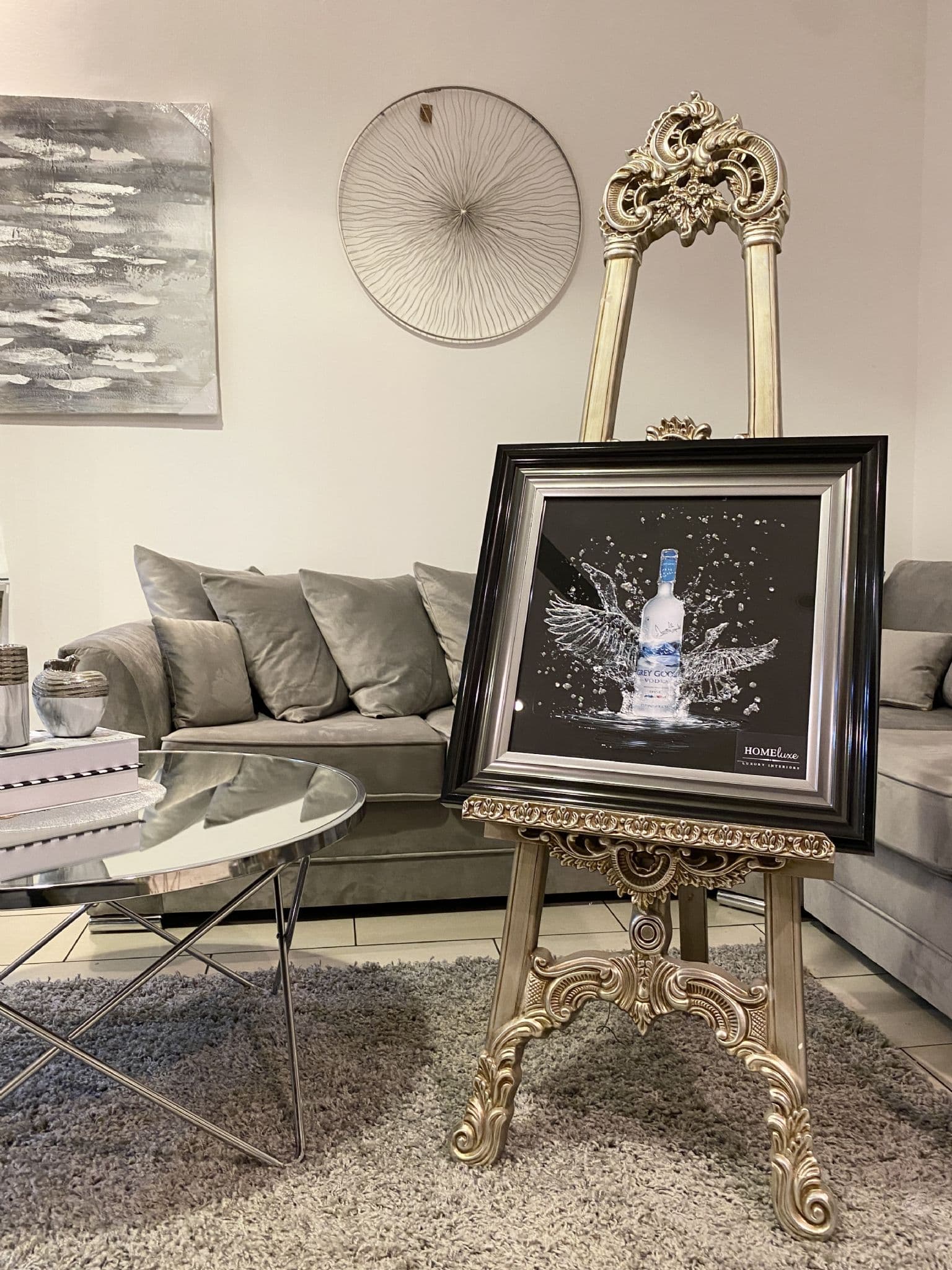 Grey Goose Vodka Wings Wall Art Black Step Frame