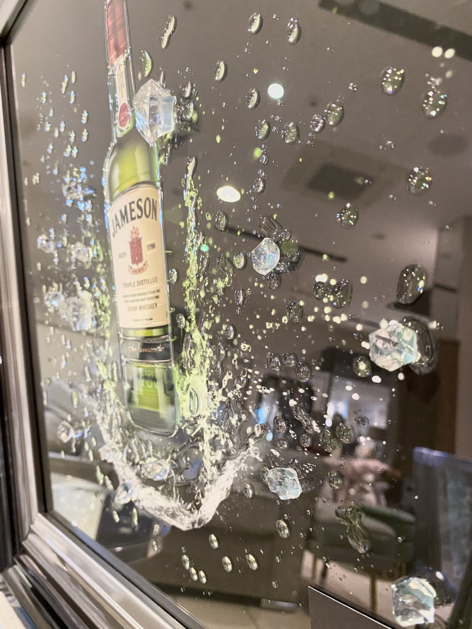 Jameson Whisky Splash Wall Art Black Step Frame
